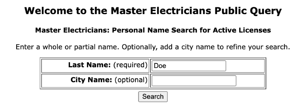 How to Look Up Electrical License In Maryland – Fusting Electric